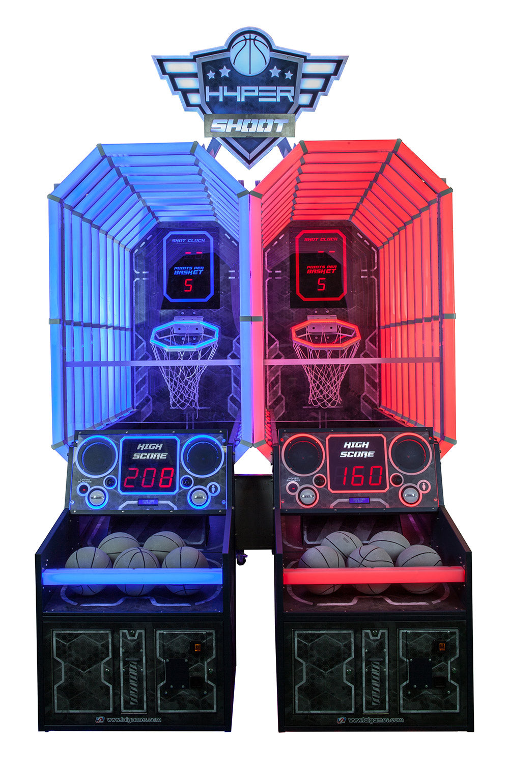 HYPERshoot Basketball Arcade Game | M&P Amusement