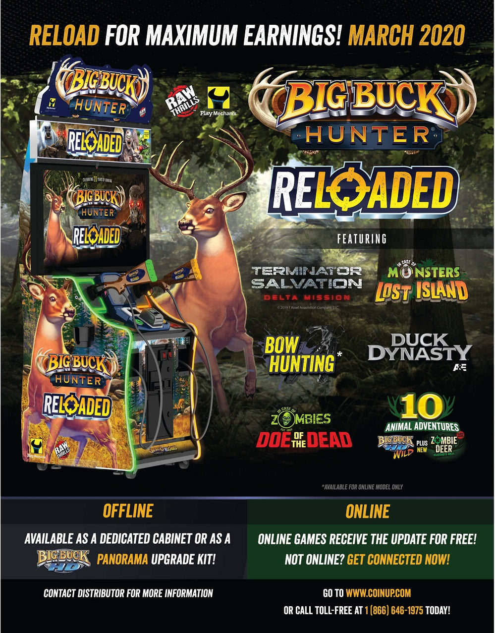 Big Buck Hunter Reloaded 42'' Arcade Shooting Game | M&P Amusement
